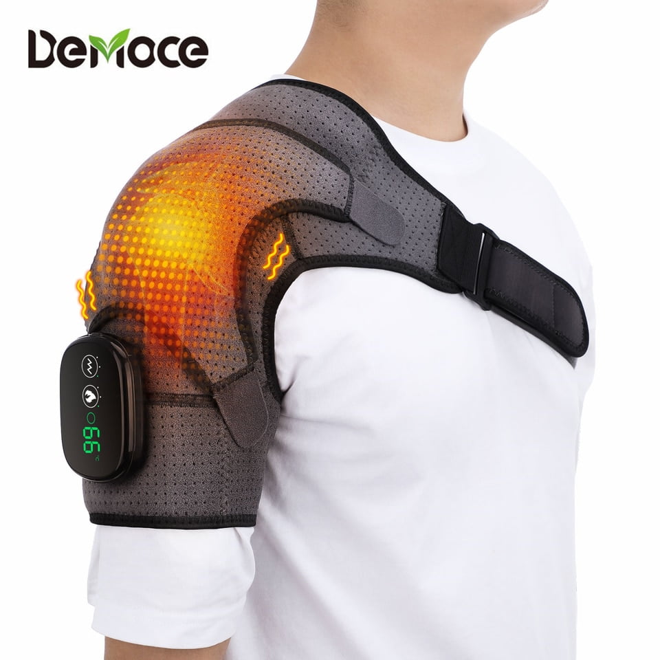 Heated Vibration Shoulder Therapy Brace - Grey Cicada